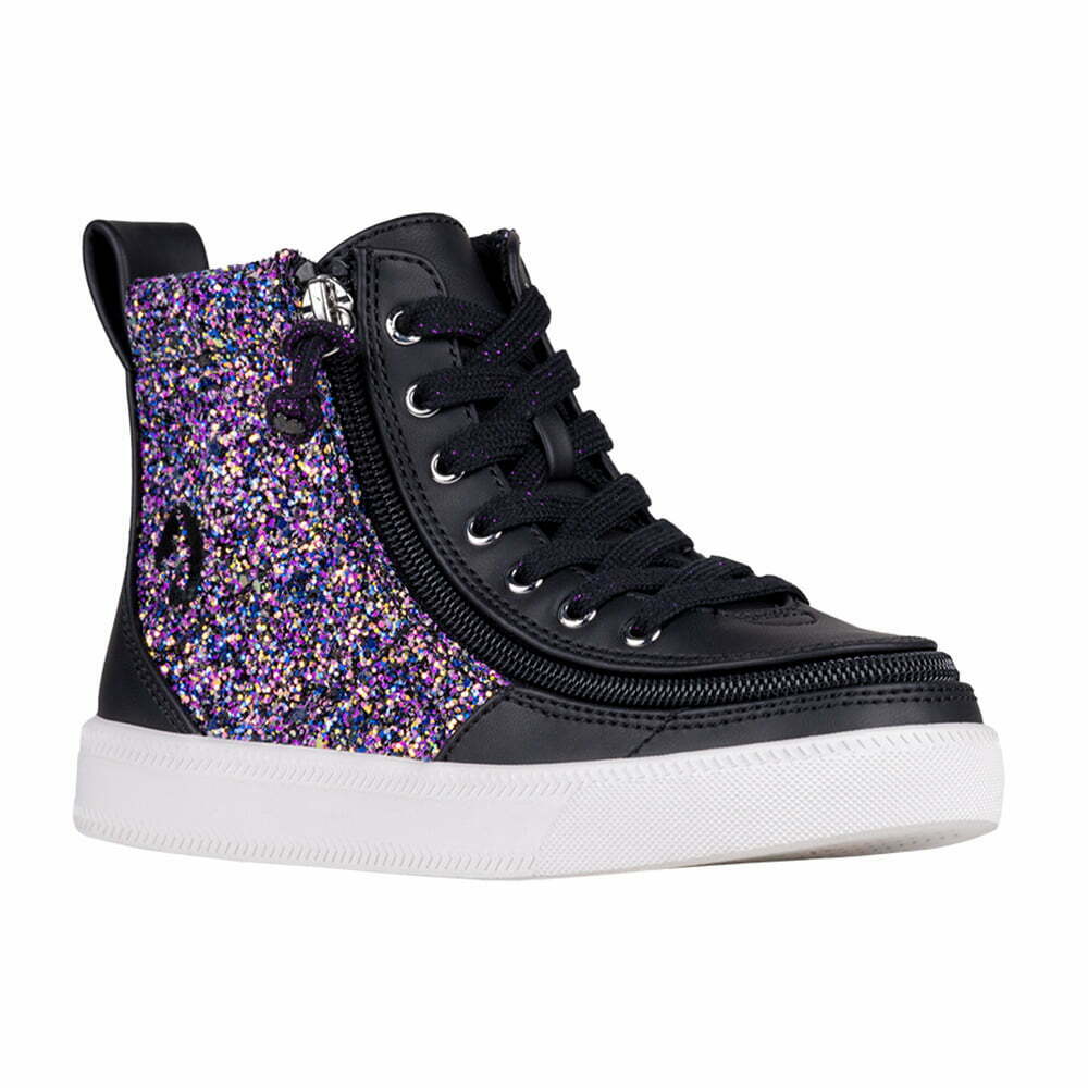 Black Fuchsia Glitz Billy Classic Lace High Tops | Nilmo